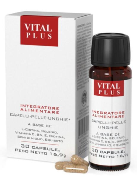 VITAL PLUS CAPELLI PELLE UNGHIE INTEGRATORE DA 30 CAPSULE ...